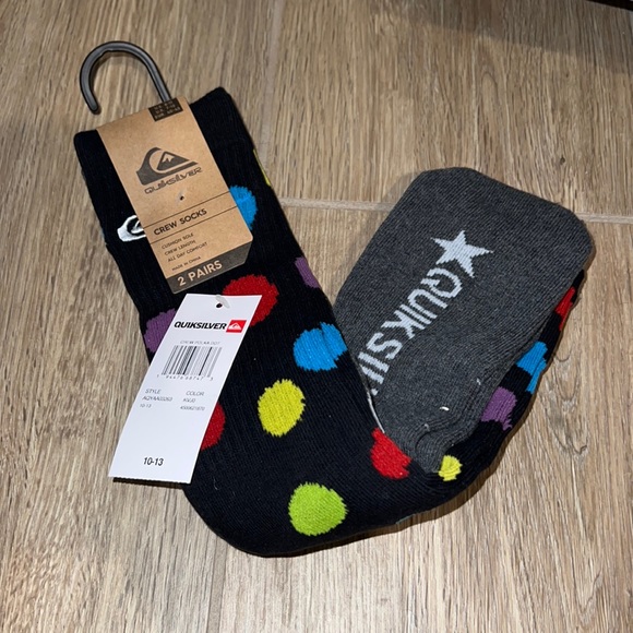 Quiksilver | Underwear & Socks | Quiksilver Polka Dot Crew Socks For ...